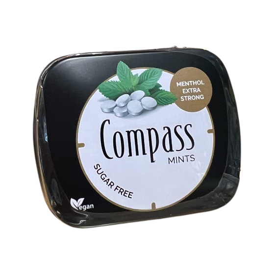 COMPASS Intense menthol ízű leheletfrissítő cukorka cukormentes 20 g ...